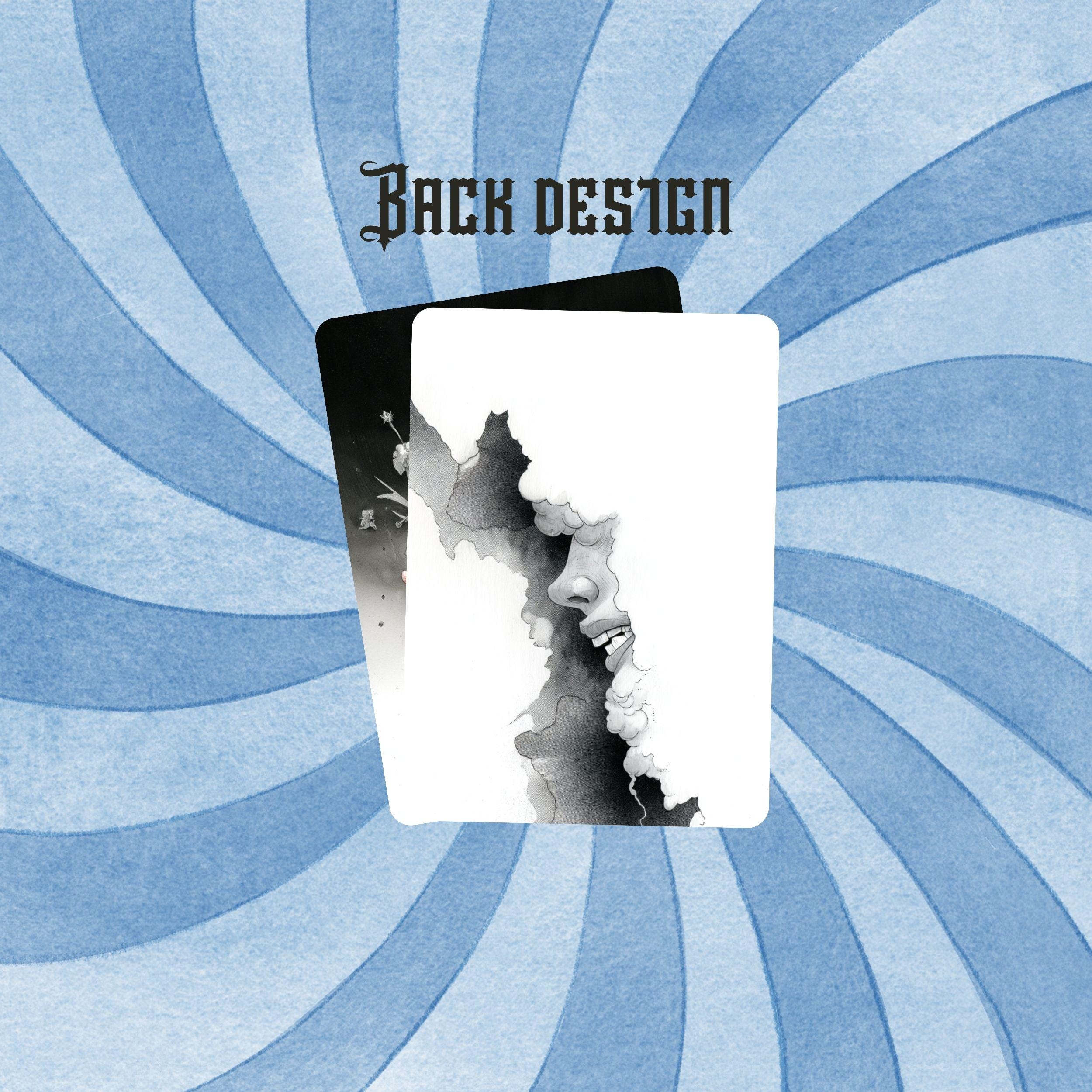 Printable Gothic Lenormand Deck: Monochrome Oracle Cards (digital ...