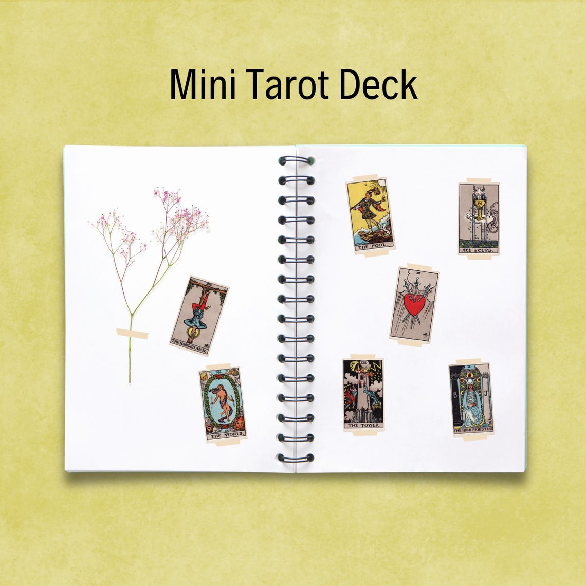 Mini Rider-waite Tarot Deck: Printable DIY Witchy Cards (PDF) - Etsy
