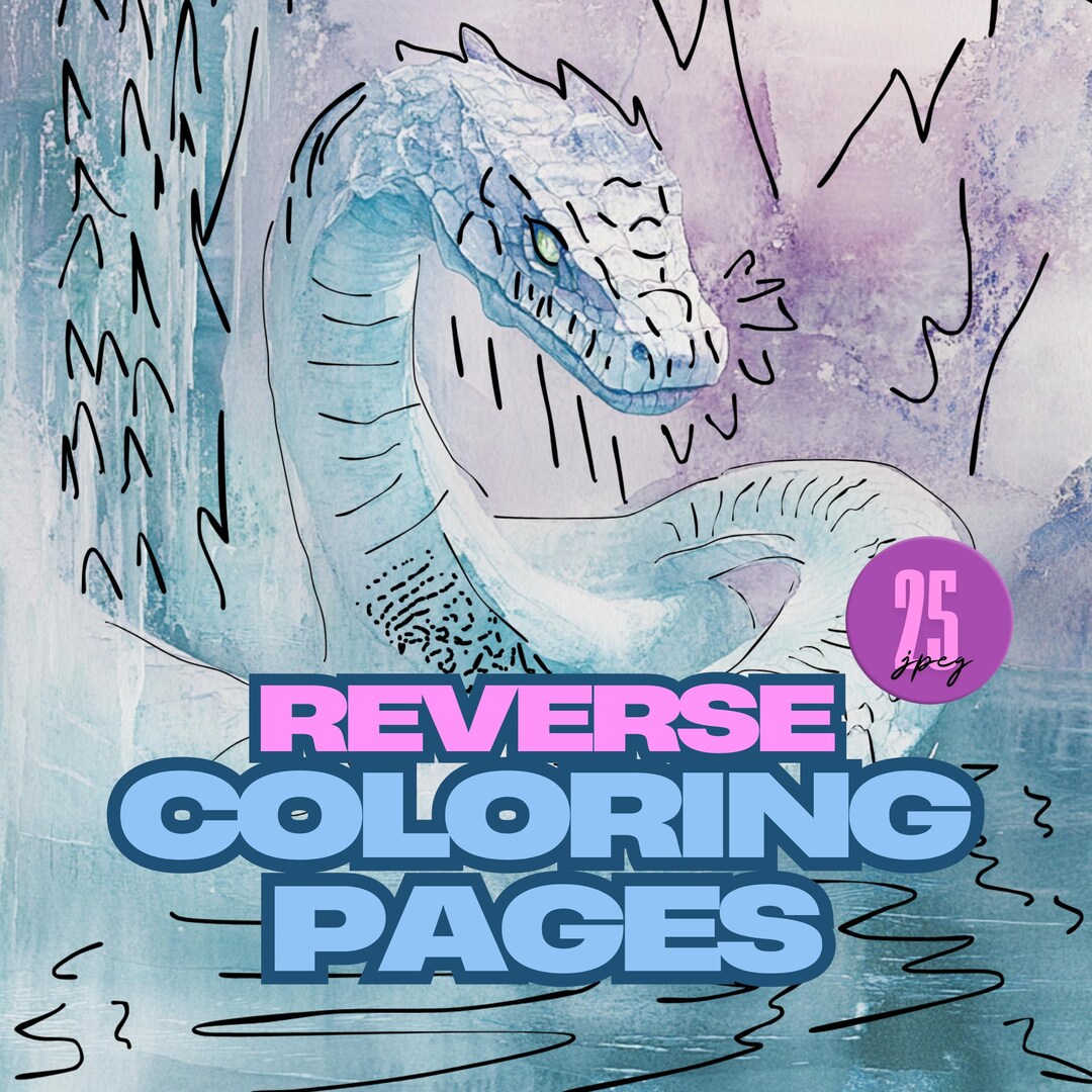 Fantasy Reverse Coloring Pages - Printable Fantasy Art for Kids ...