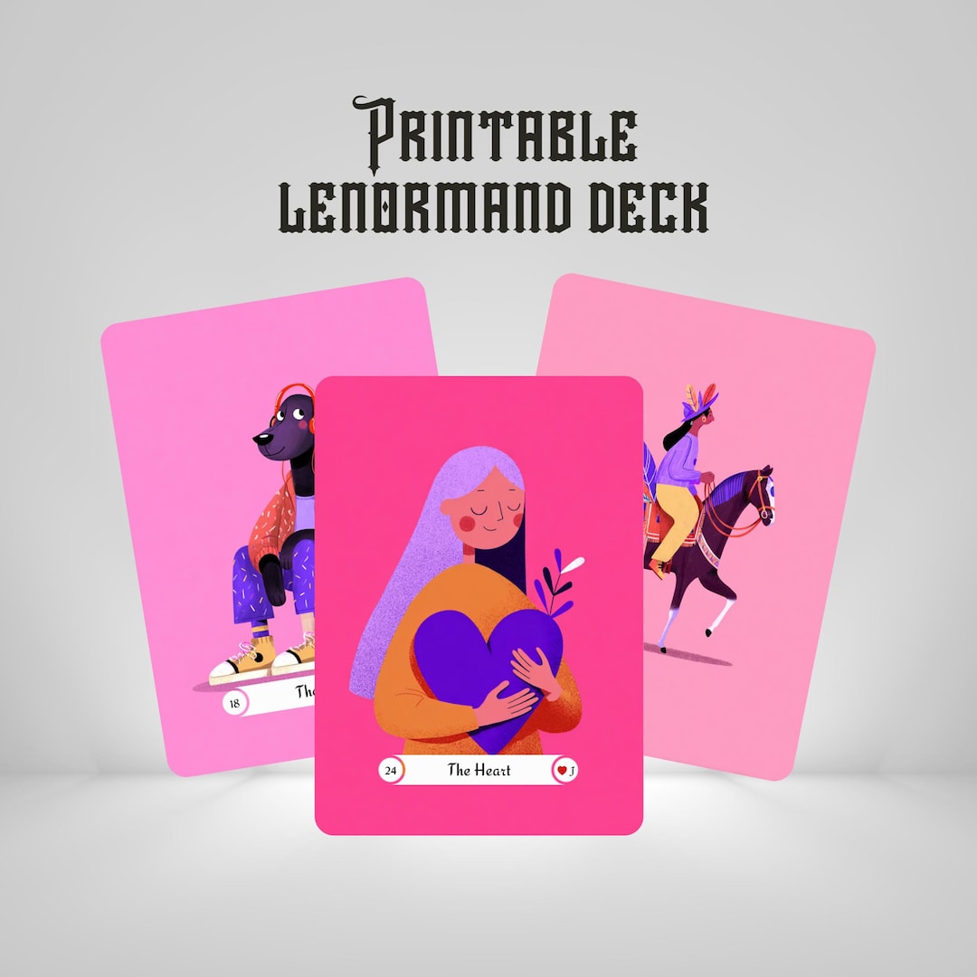 Colorful Lenormand Card Deck: 36 Divination Fortune Telling Cards - Etsy