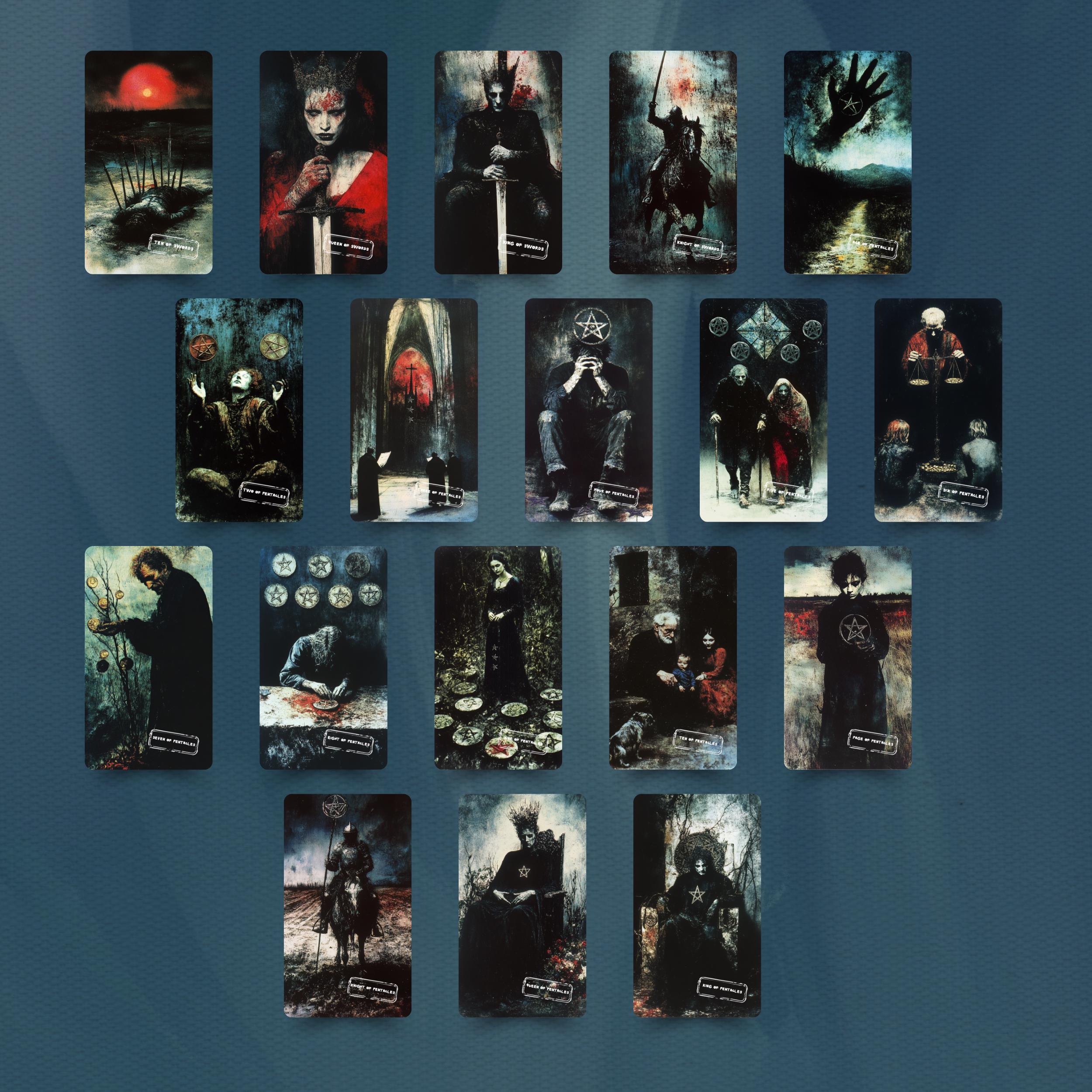 Dark Art Tarot Deck: Gothic Horror Fantasy, Witch Oracle (PDF) - Etsy