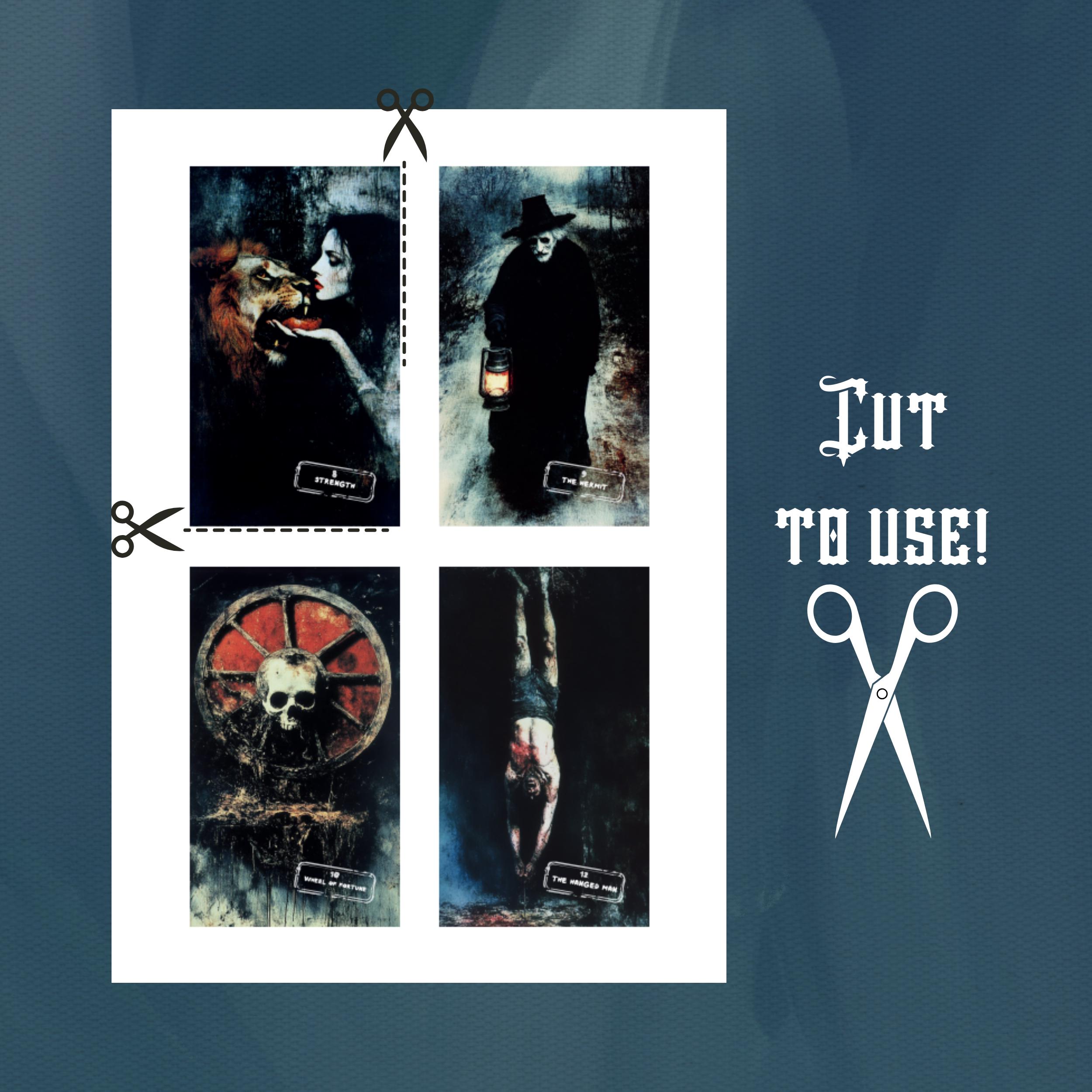 Dark Art Tarot Deck: Gothic Horror Fantasy, Witch Oracle (PDF) - Etsy