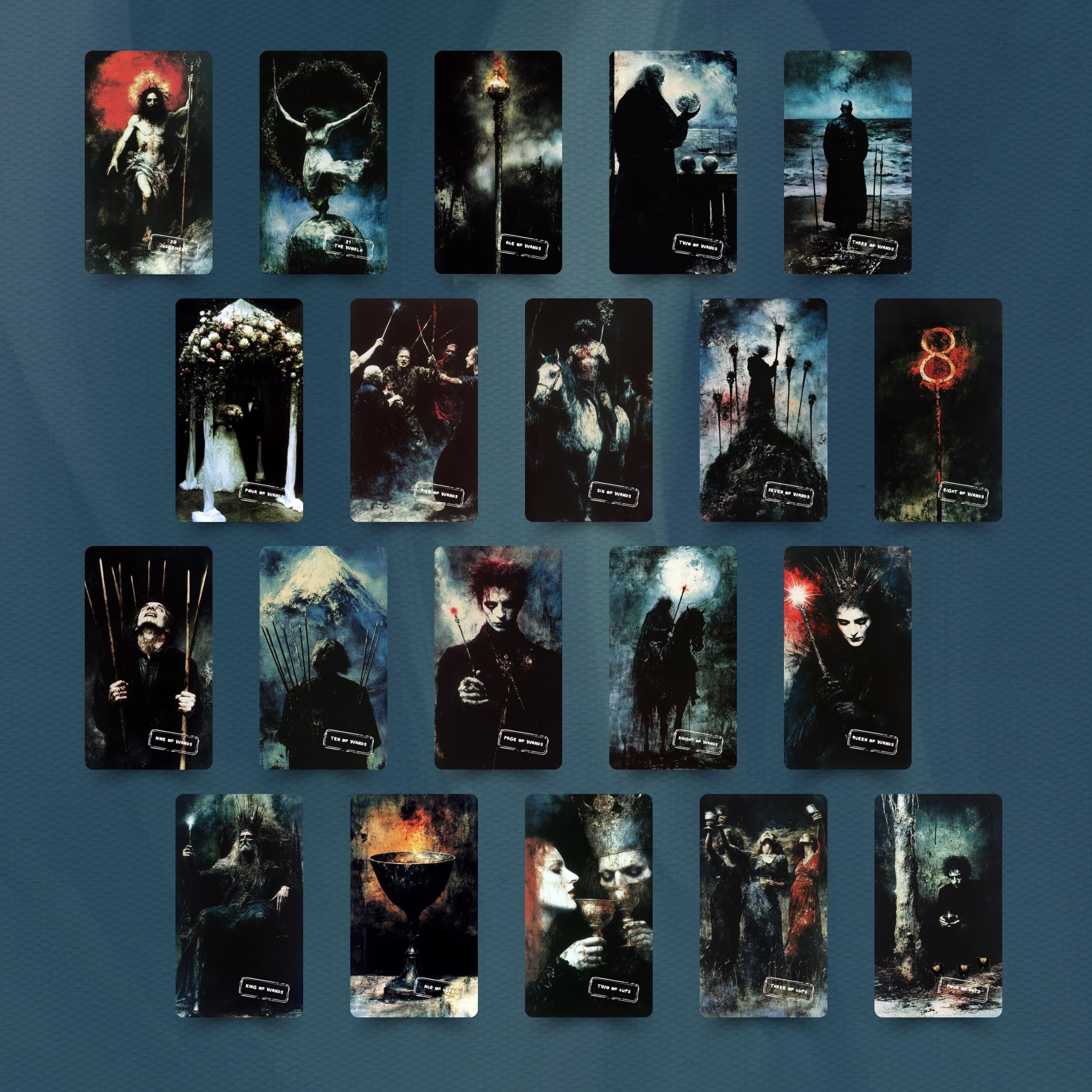 Dark Art Tarot Deck: Gothic Horror Fantasy, Witch Oracle (PDF) - Etsy