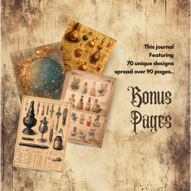 Printable Gothic Witch Spell Journal: Grimoire Pages (PDF) - Etsy