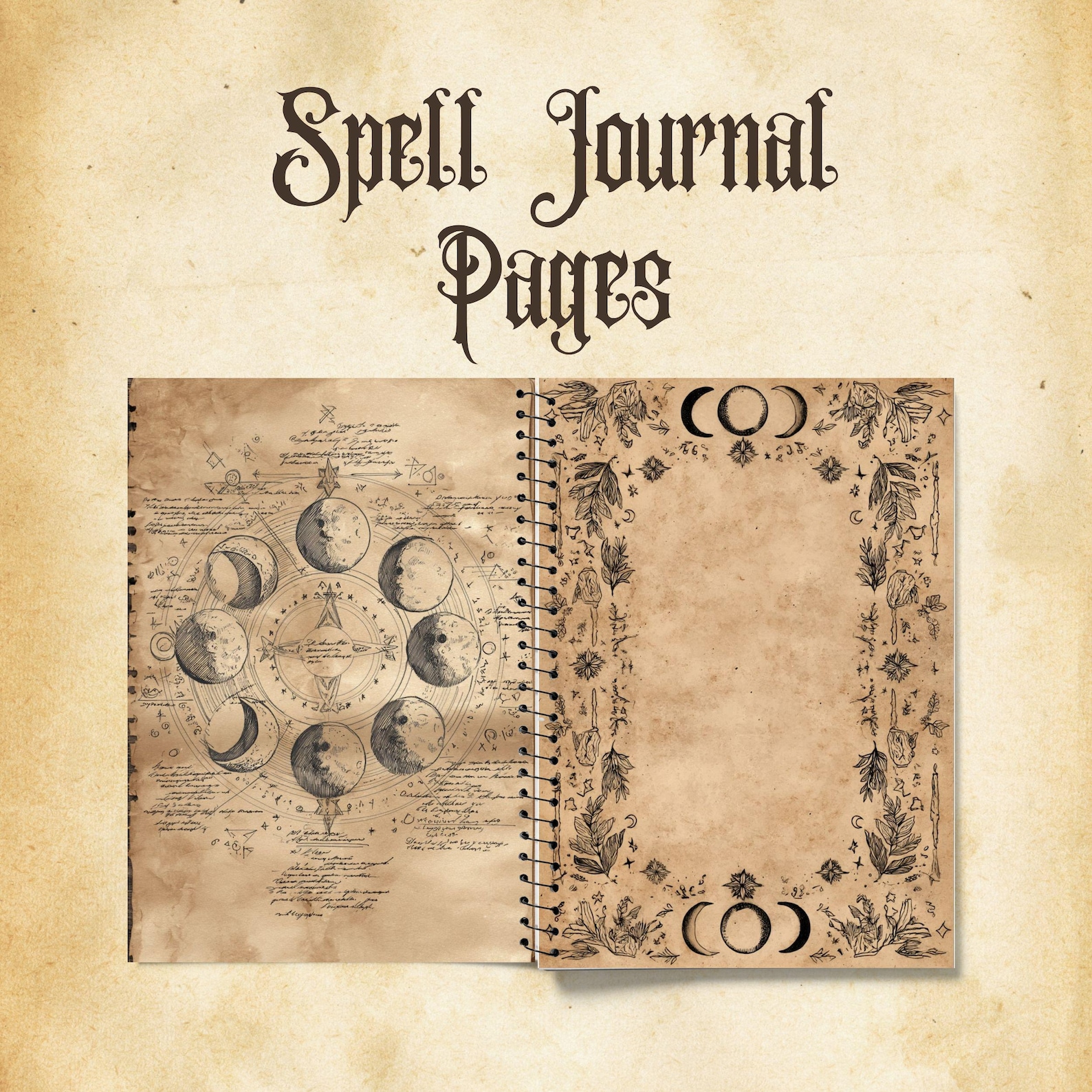 Witchcraft Junk Journal Printable: Grimoire Pages & Spell Book (digital ...