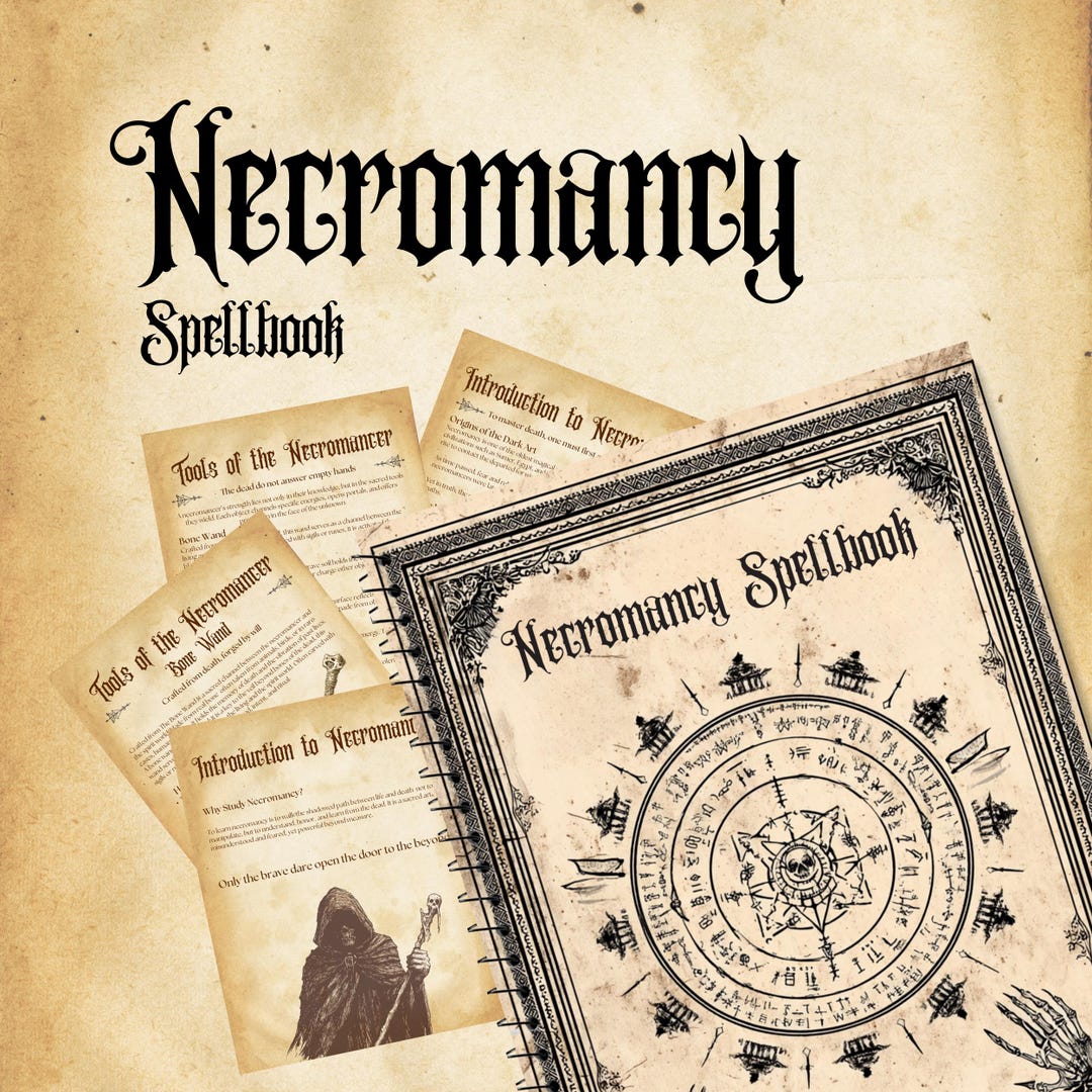 Necromancy Spell Book PDF: Gothic Grimoire of Dark Rituals (digital ...