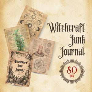 Witchcraft Junk Journal Printable: Grimoire Pages & Spell Book (digital ...