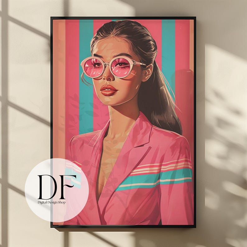 Retro Fashion Diva Wall Art - Digital Download | Vintage Pop Art Women ...