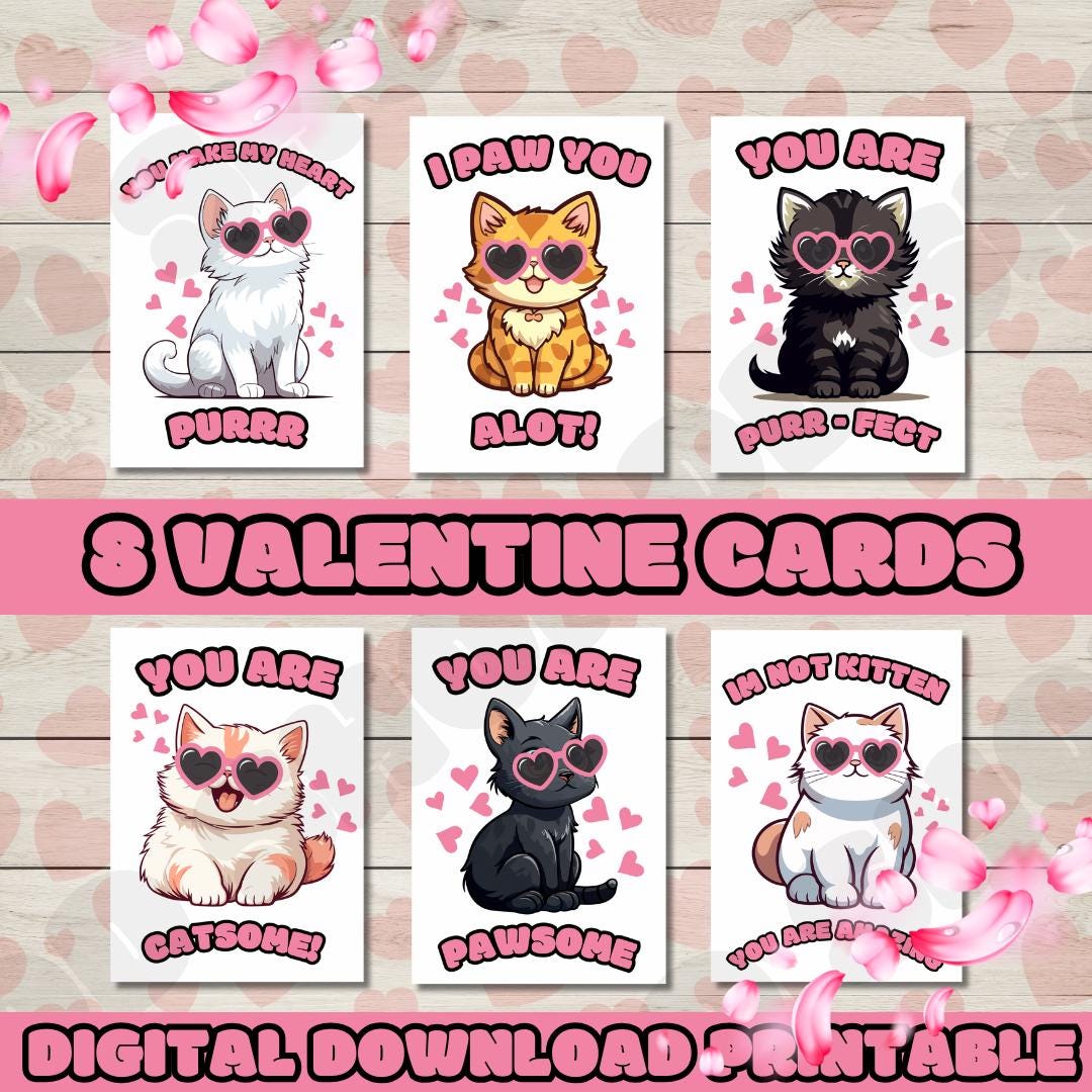 8 Funny Cat Valentine Cards | Adorable and Hilarious Printable Cards ...