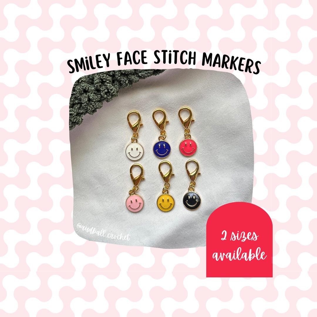 Smiley Face Stitch Markers: Crochet & Knitting Notions - Etsy