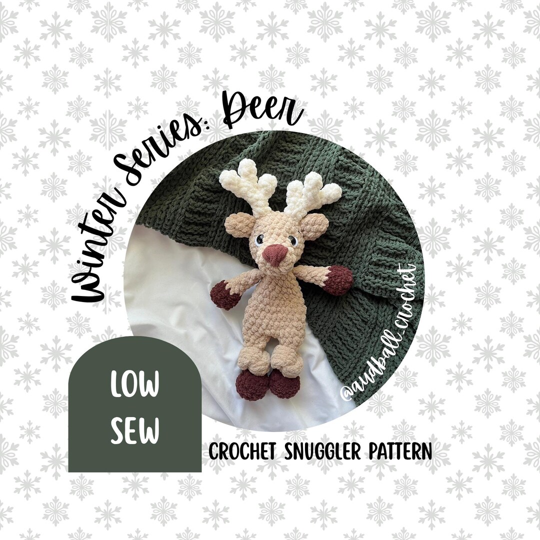 Deer Crochet Snuggler: Low Sew Amigurumi Pattern (PDF) - Etsy