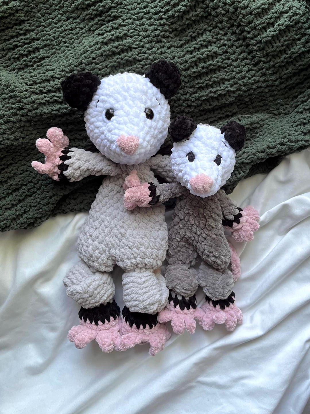 Ori the Opossum and Baby Ori Opossum Crochet Snuggler Pattern BUNDLE | Low Sew Crochet Pattern ...