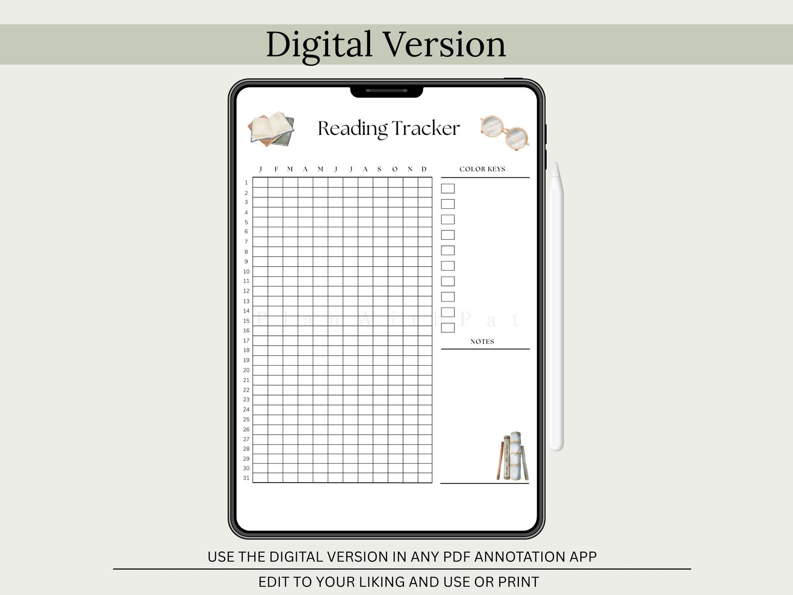 Reading Tracker Printable | Digitaler Lese-tracker PDF | Gelesen Oder ...