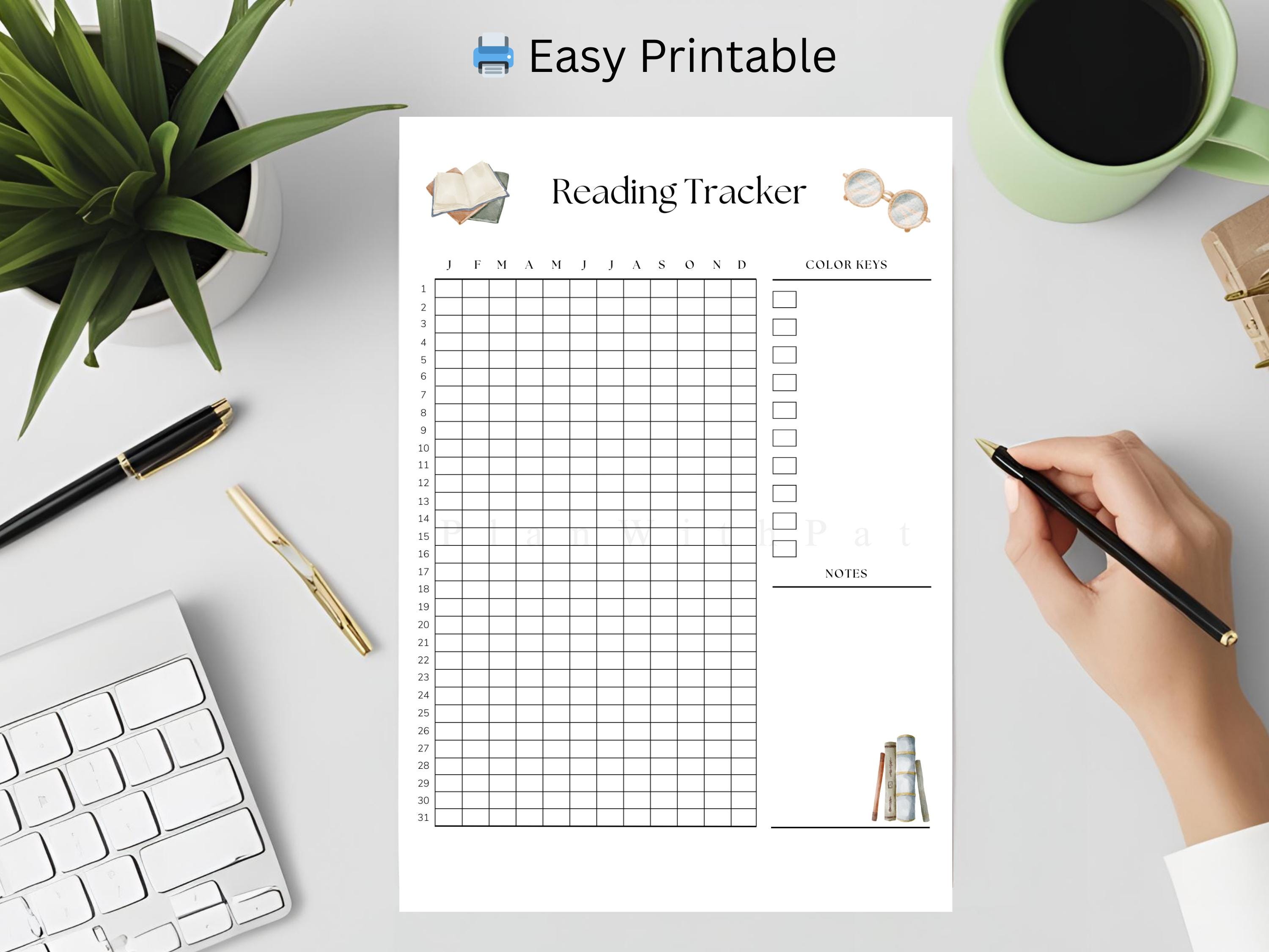 Reading Tracker Printable | Digitaler Lese-tracker PDF | Gelesen Oder ...