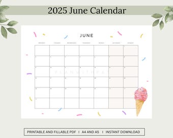 August 2025 Digital Printable Calendar | Summer Monthly Planner ...