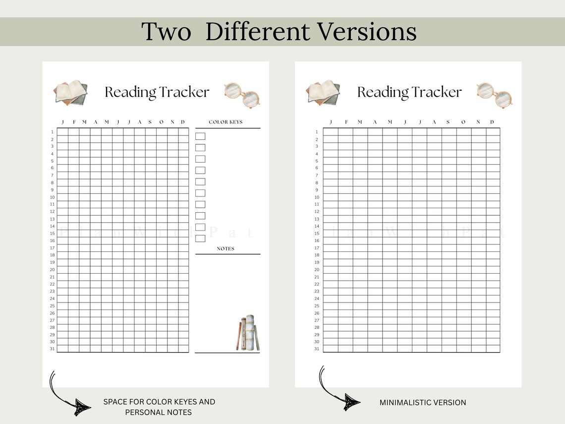Reading Tracker Printable | Digitaler Lese-tracker PDF | Gelesen Oder ...