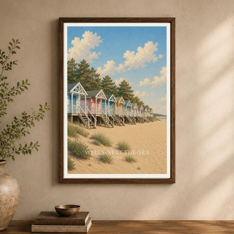Norfolk Seaside Poster - Etsy