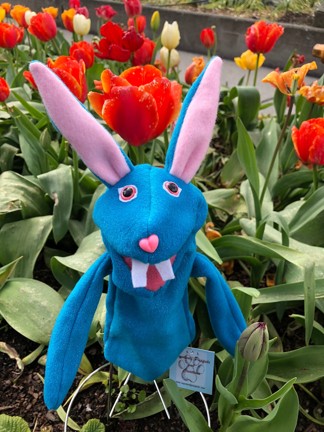 Bunny Rabbit Mini Hand Puppet - Etsy