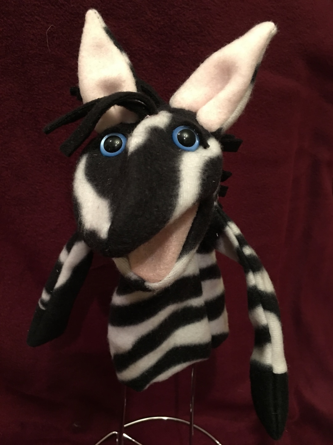 Zebra Mini Hand Puppet - Etsy