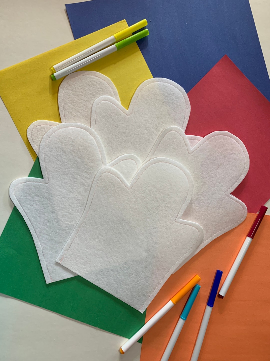 Blank Coloring Puppet Person 5 Pack - Etsy