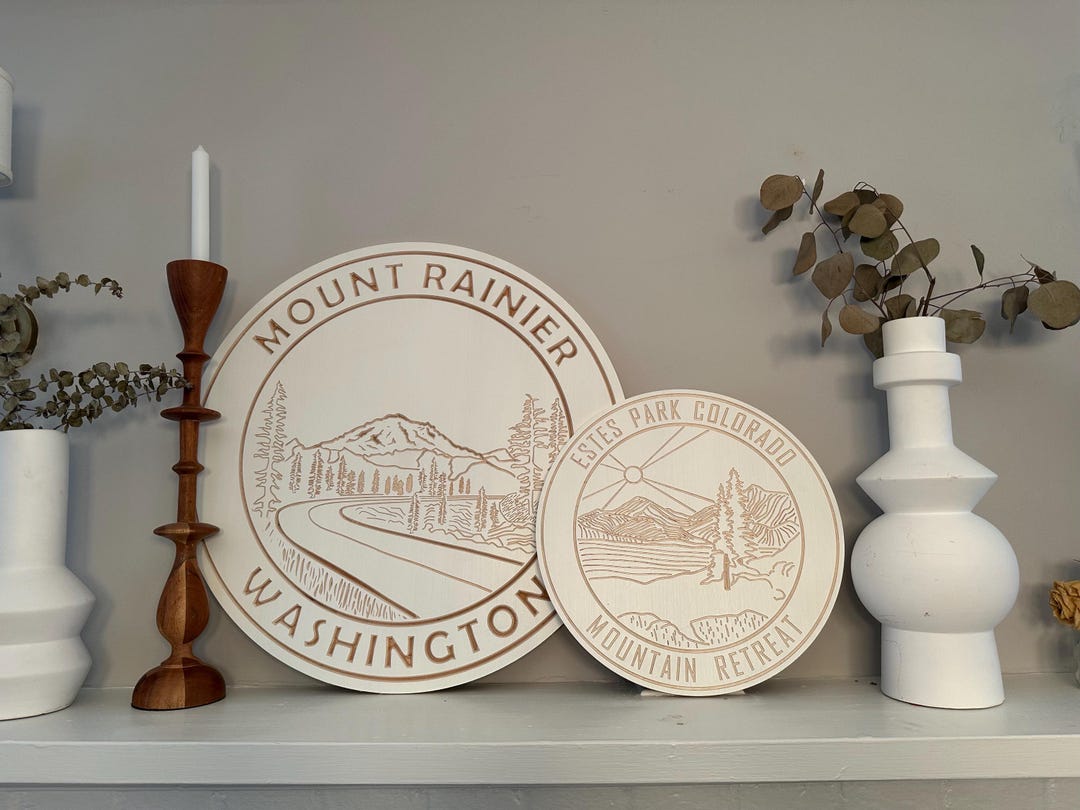 Unique Custom Personalized Round Wood Sign - Original Artwork - Etsy