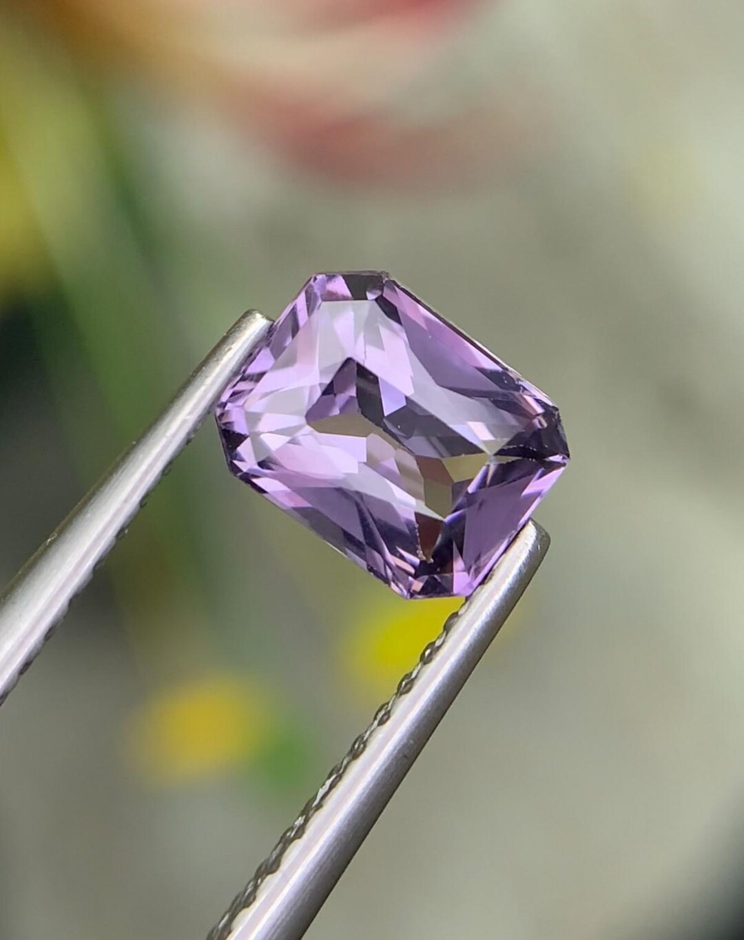 1.34 Ct Natural Violet Gray Spinel, Octagon Shape,fine Loose Gemstone ...