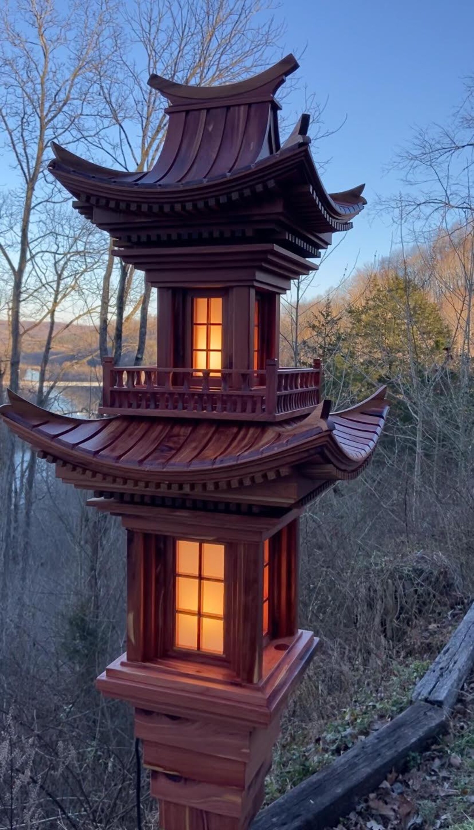 Asian Lantern. Japanese Lanter Pagoda. Handmade Item Made in US - Etsy