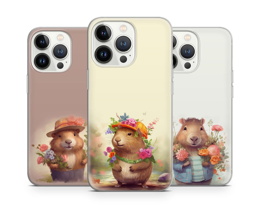 Capybara Chill Mode Premium Phone Cases for iPhone 16 15 14 13 12 Pro ...