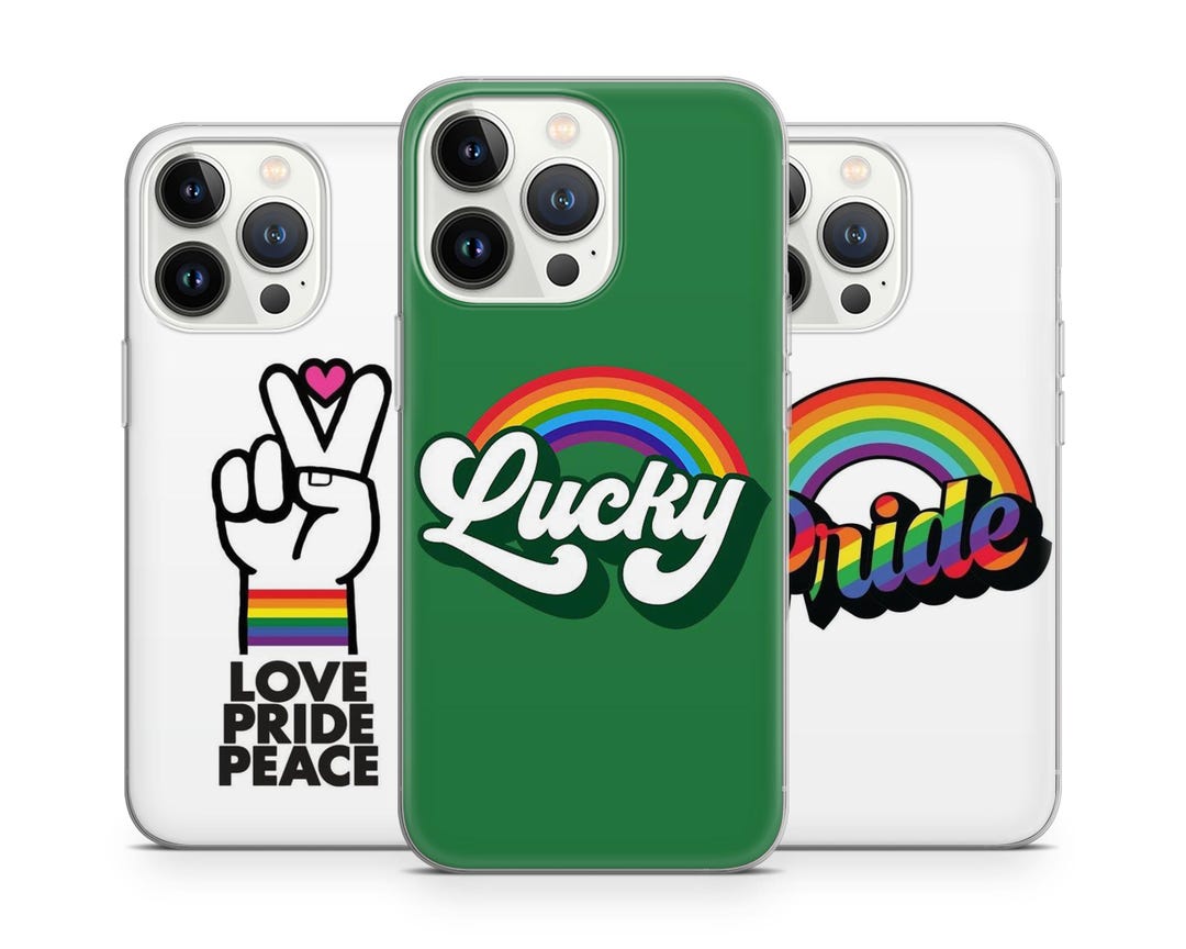 LGBTQ+ Pride Phone Case: Rainbow Design for Iphone, Samsung, Pixel - Etsy