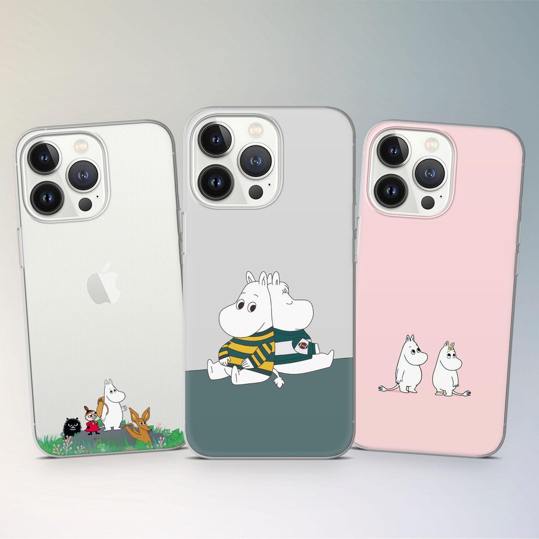 Cute Moomin Phone Case – Aesthetic Cartoon Cover for iPhone 16 15 14 13 ...