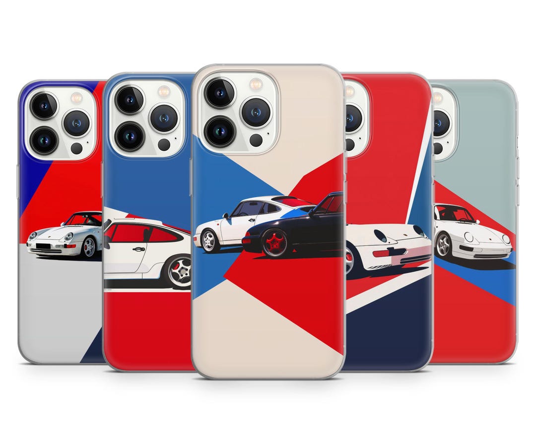 Aesthetic 911 Racing Car Designs Phone Cases for iPhone 16 15 14 13 12 ...