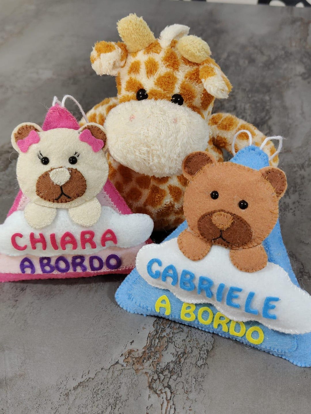Personalized "baby on Board" Felt Sign - Car Decoration for Birth or ...