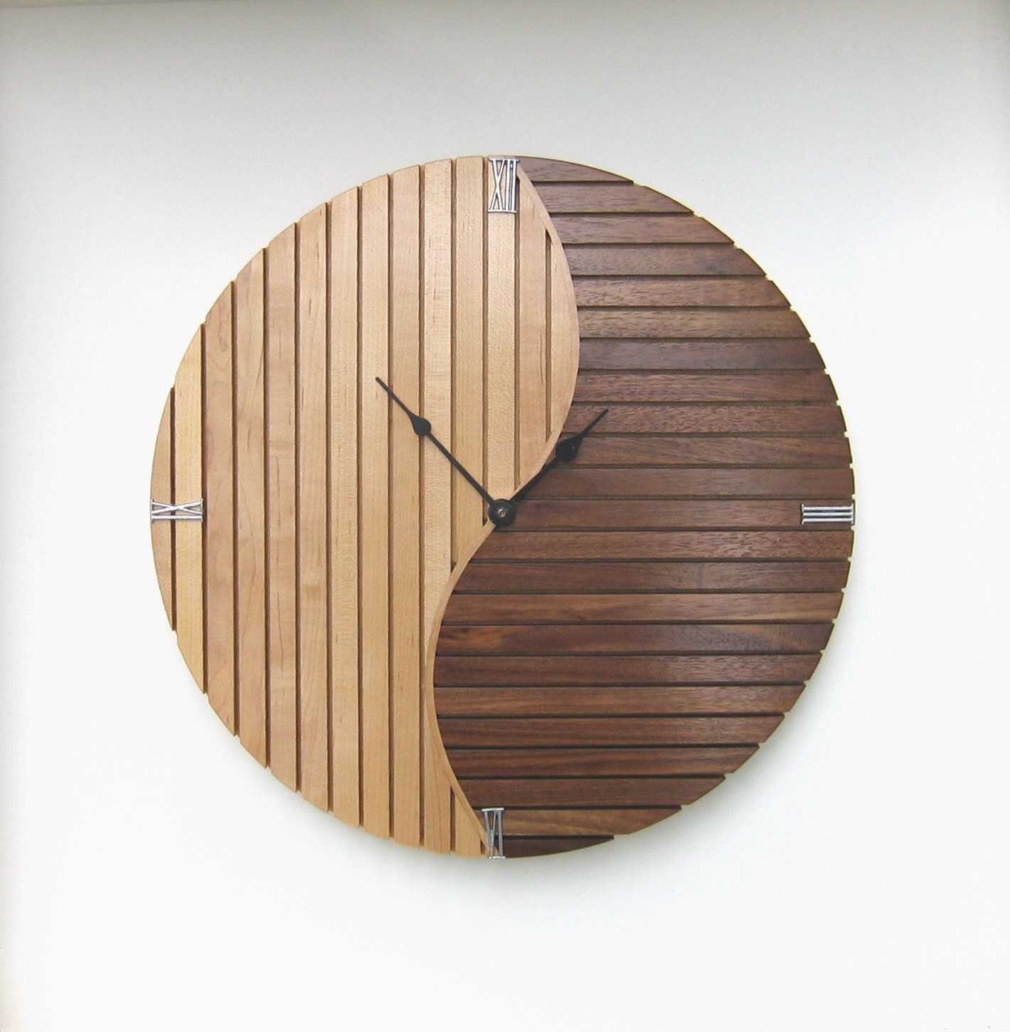 The Yin-yang Clock by Timecatcherclocks, Very Distinctive Design Using ...