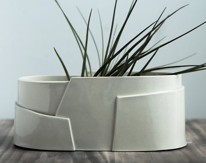 Large Oval Porcelain Planter Tiered Collection - Etsy