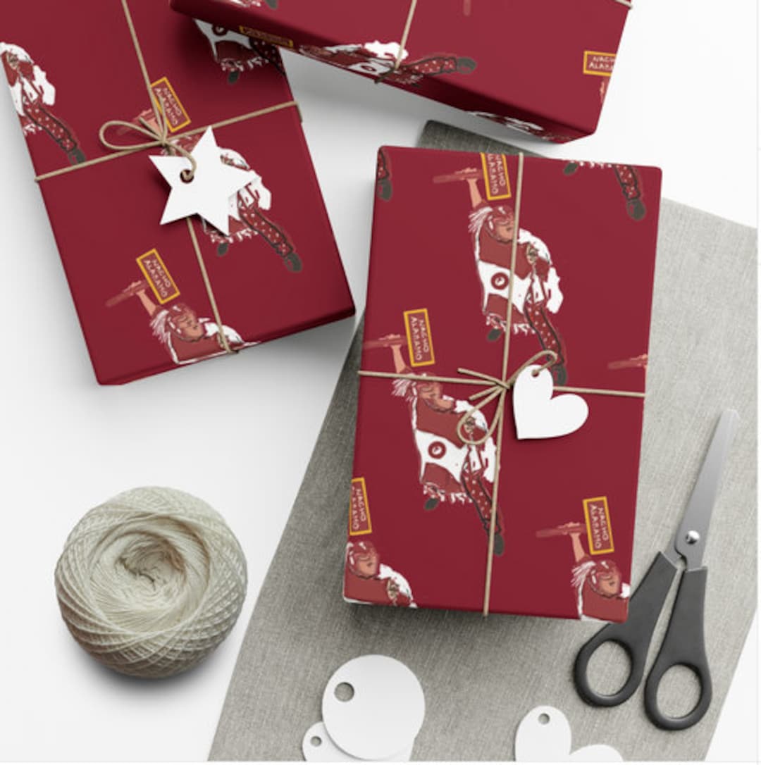5' Roll, Wrapping Paper, Nacho Alabamo Crimson Tide Fan Gift Wrap ...