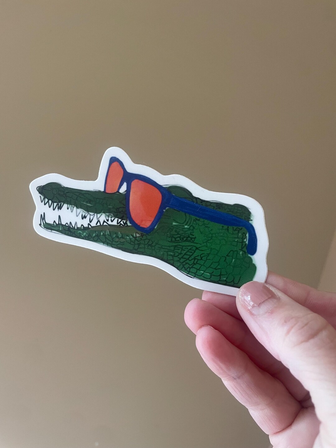 3" Gator Orange Blue, Vinyl Sticker, Florida - Etsy