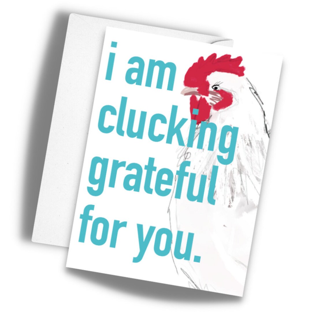 Chicken Thank You, Blank, A2 Greeting Card - Etsy