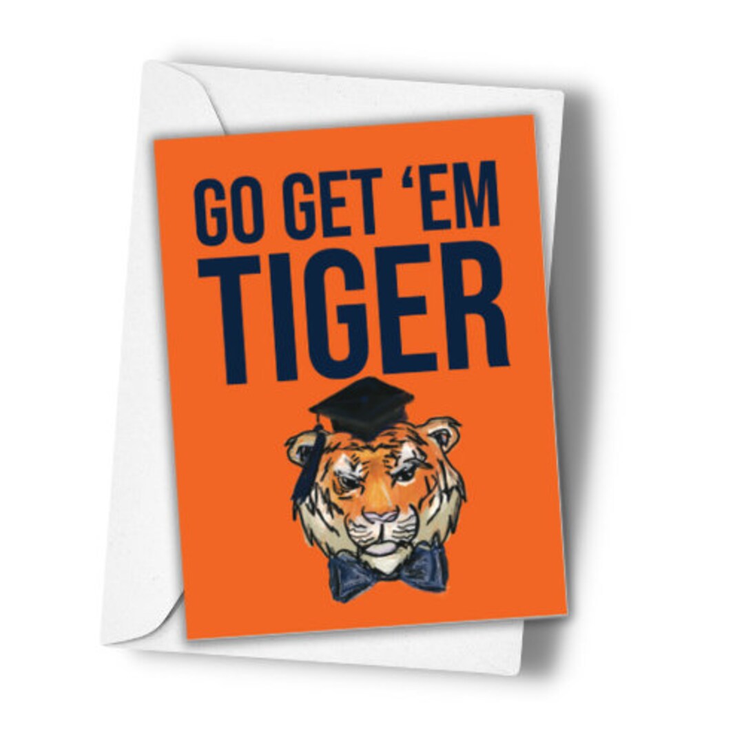 Graduation, Tiger, Greeting Card - Etsy