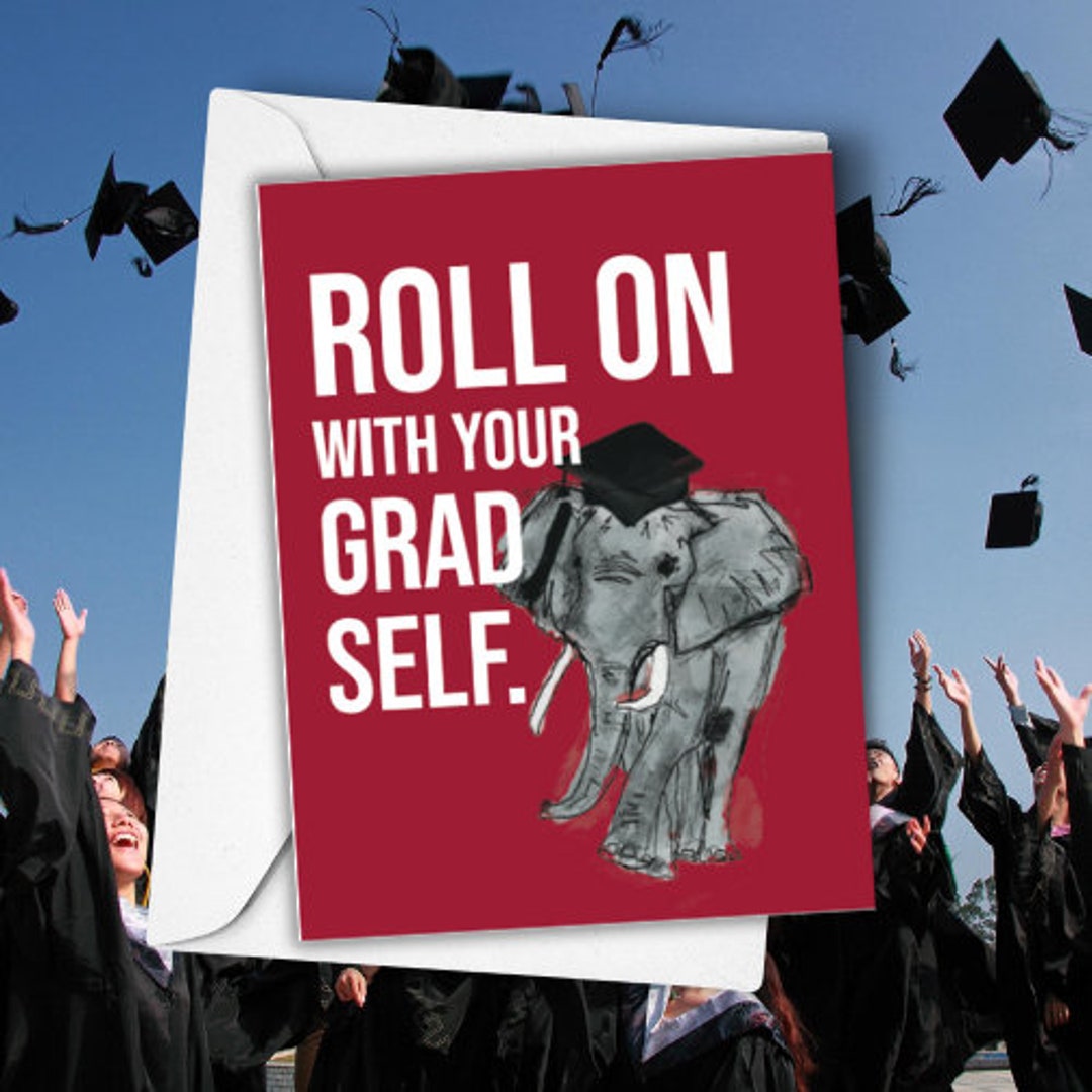 Graduation, Elephant, Roll Tide Greeting Card - Etsy