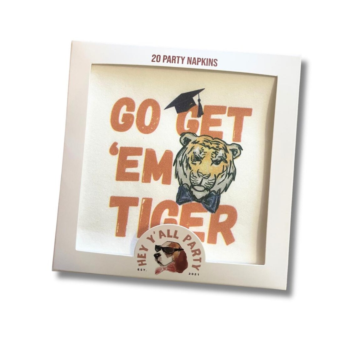 Go Get 'em Tiger Graduation Napkins - Etsy