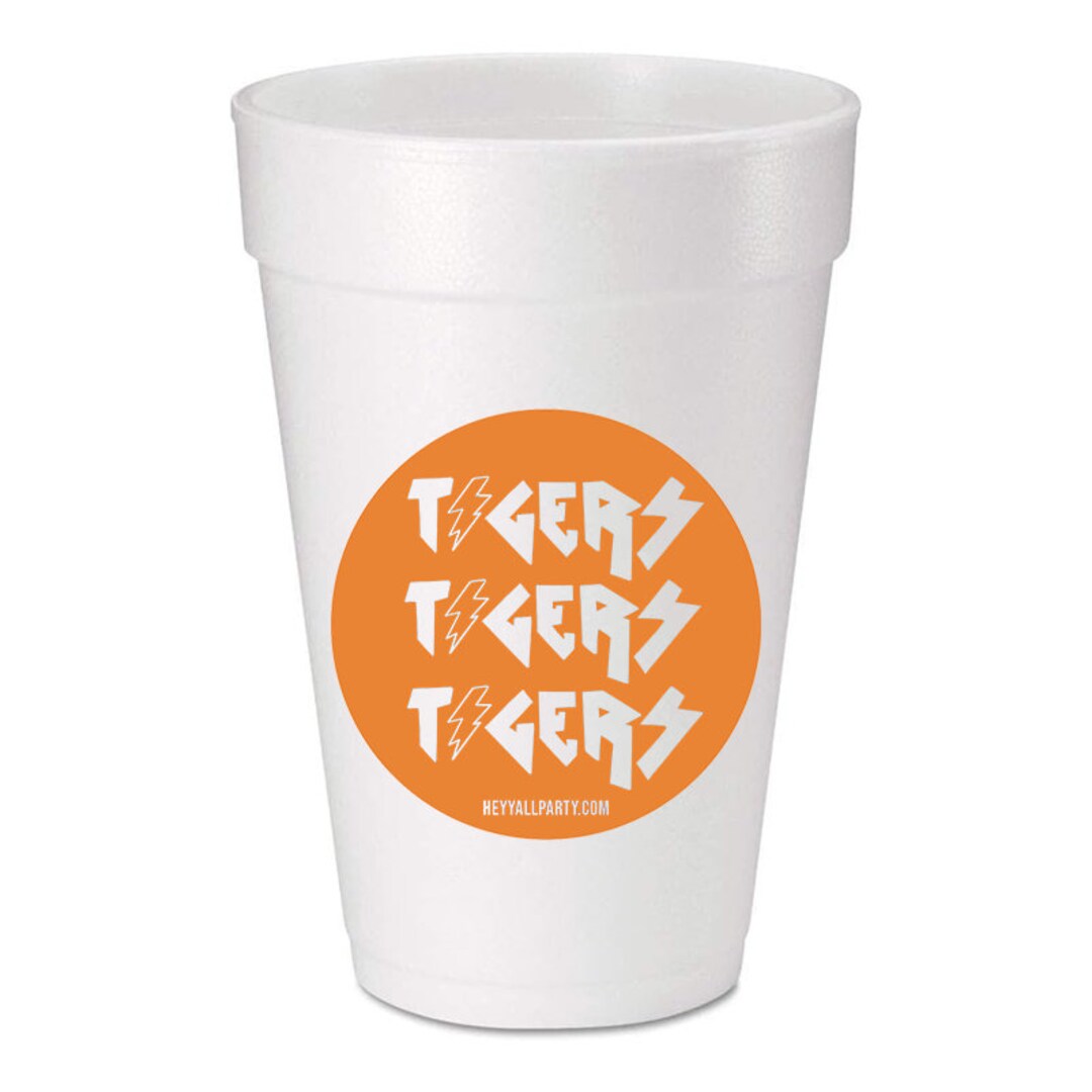 16 Oz Orange Tiger Styrofoam Game Day Cup Set of 10 - Etsy