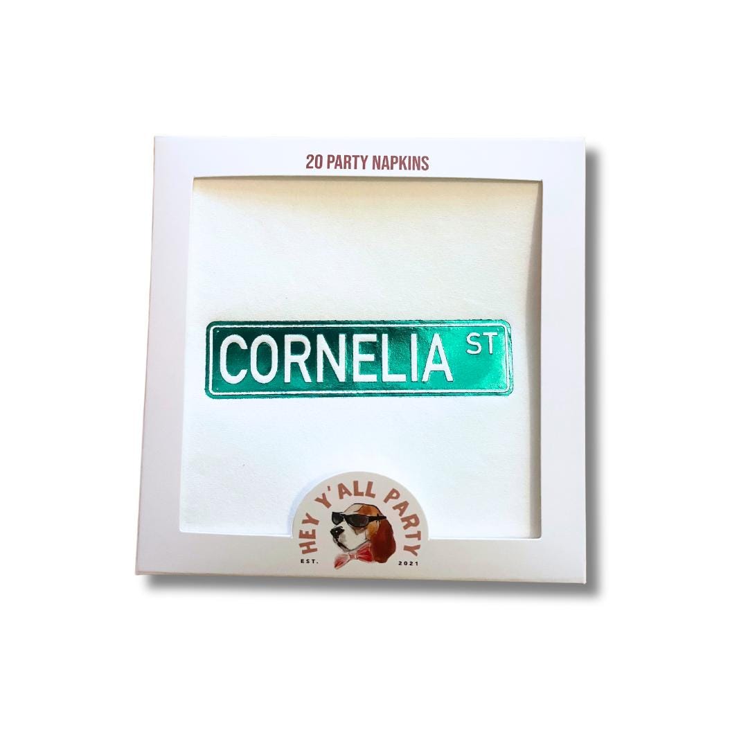 Cornelia Street Swiftie Green Foil Party Napkins - Etsy