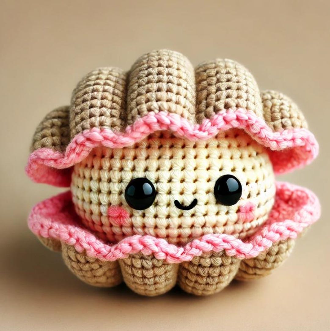 Crochet Pattern Clam Toy, Amigurumi Tutorial PDF in English - Etsy