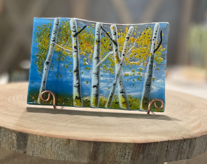 Aspen Fused Glass Keepsake_clear Autumn - Etsy