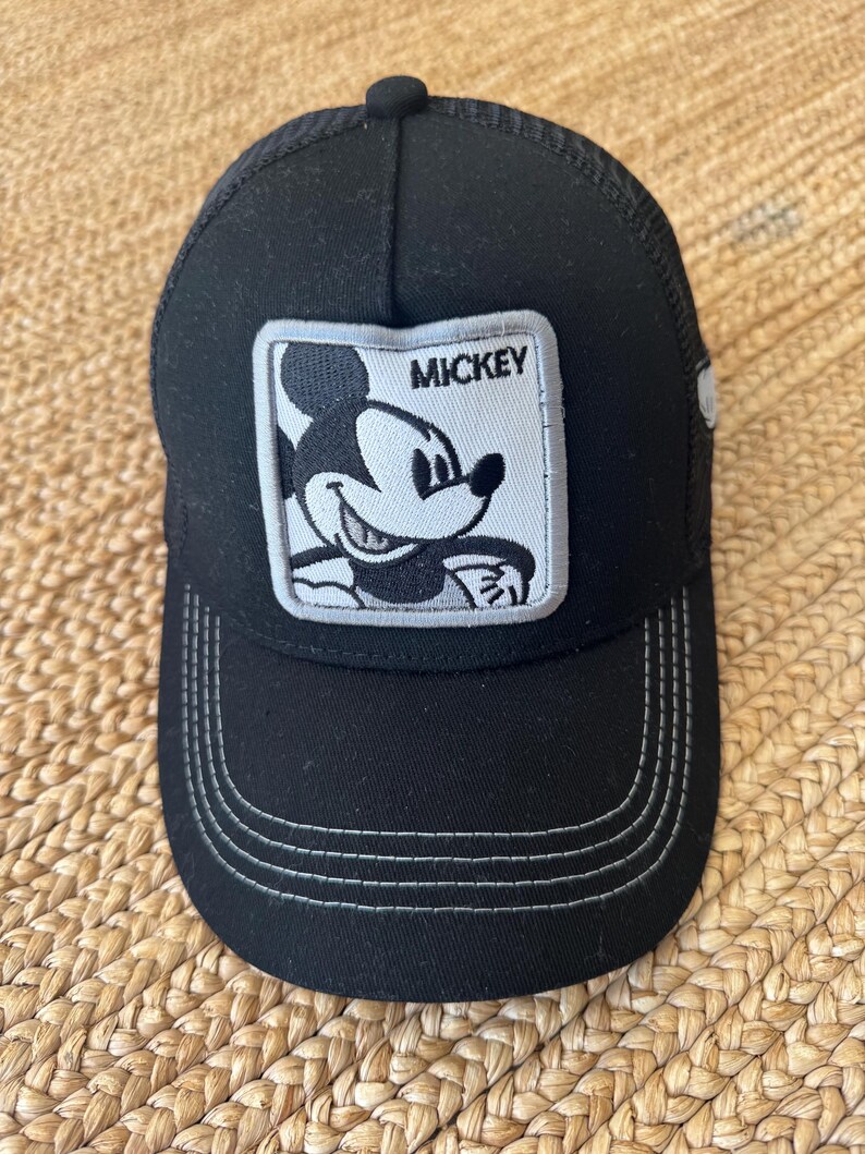 Disney Black Mickey Mouse Trucker Hat - - Mesh Snapback Adjustable ...