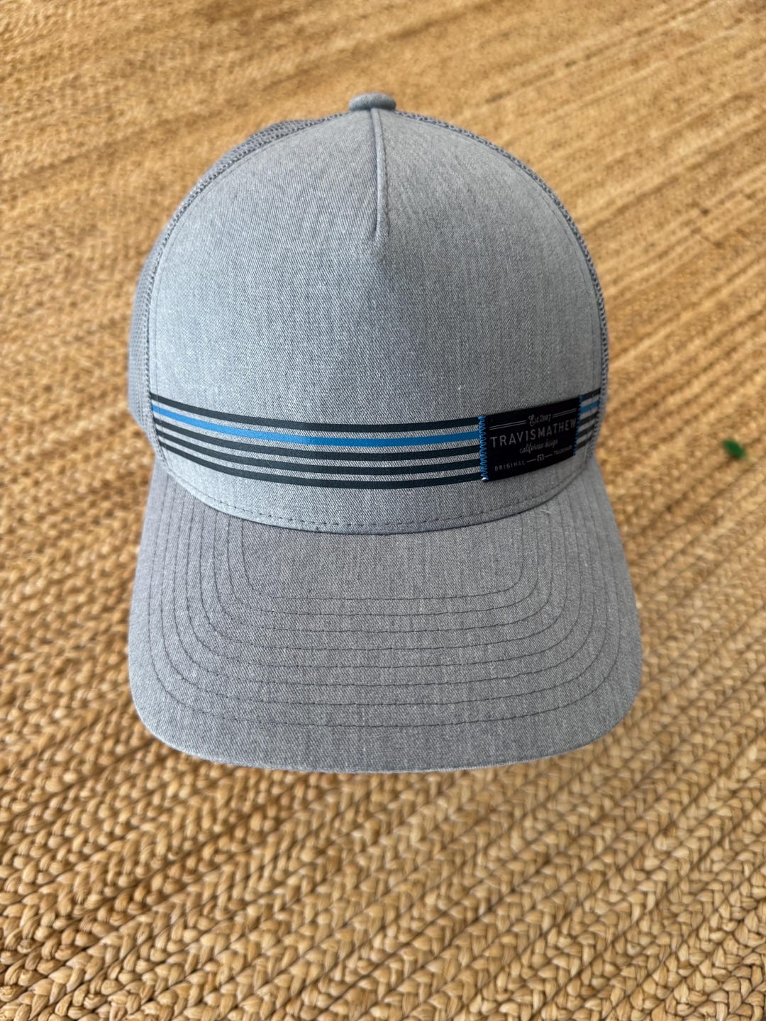 Travis Mathew California Design Hat - Gray White Snapback Closure Hat ...