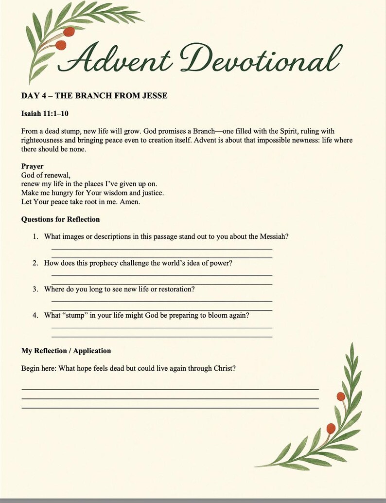 Printable Christmas Devotional - 25-day Advent Scripture Study - Etsy