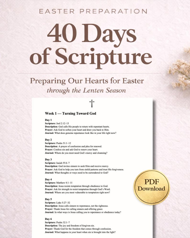 Lent Bible Reading Plan | Easter Devotional | Prayer & Journaling ...
