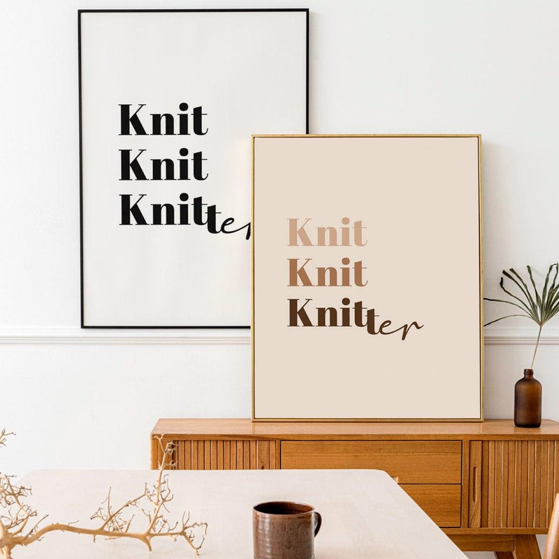 Knitting Poster - Etsy