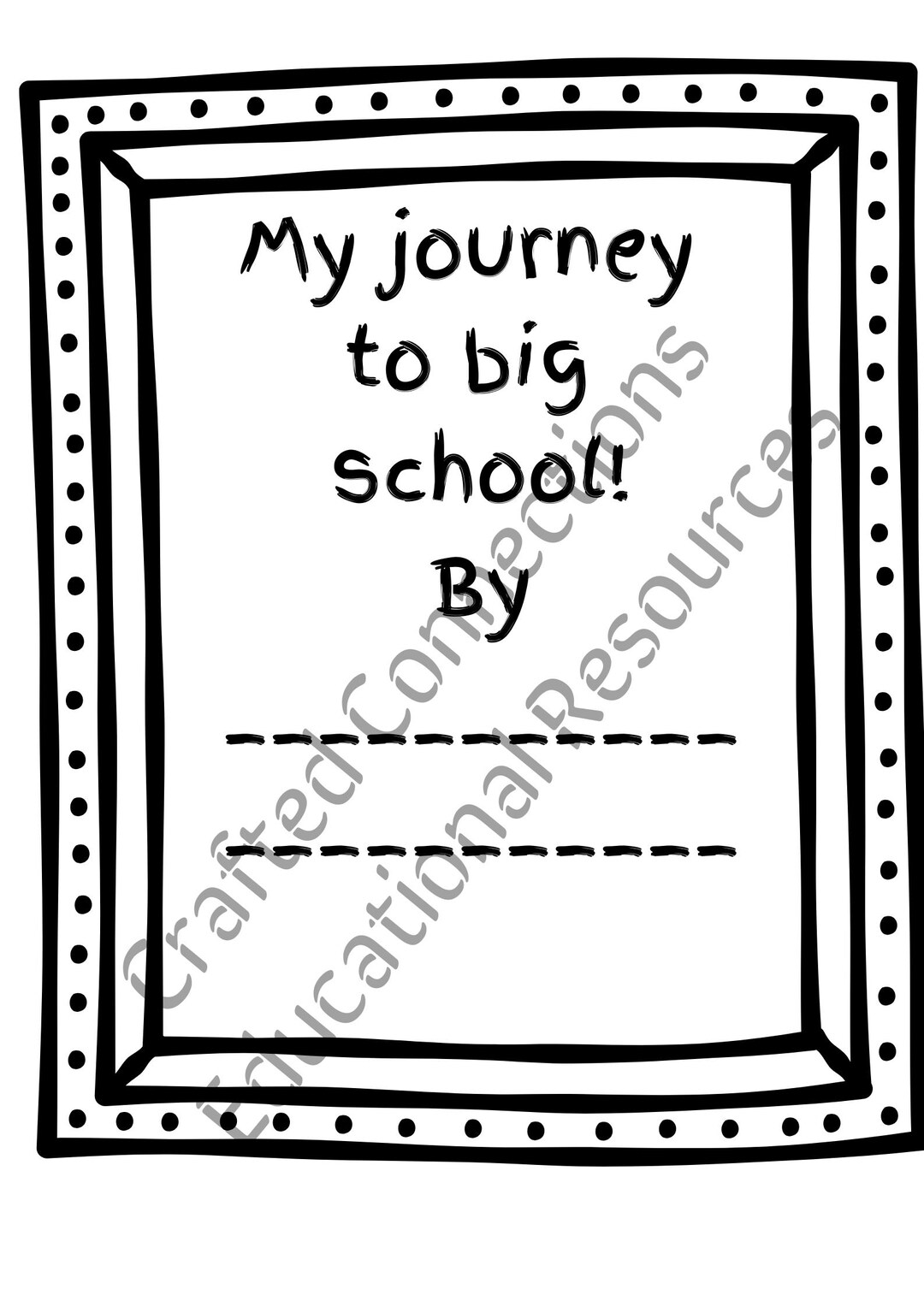 My Starting School Storybook | Printable Transition Activity for ...
